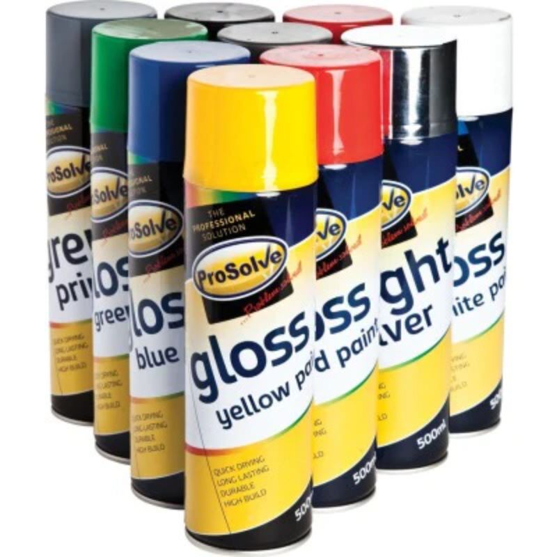 ProSolve Gloss Spray Paint x 500ml - Full Range – Building Supplies Online