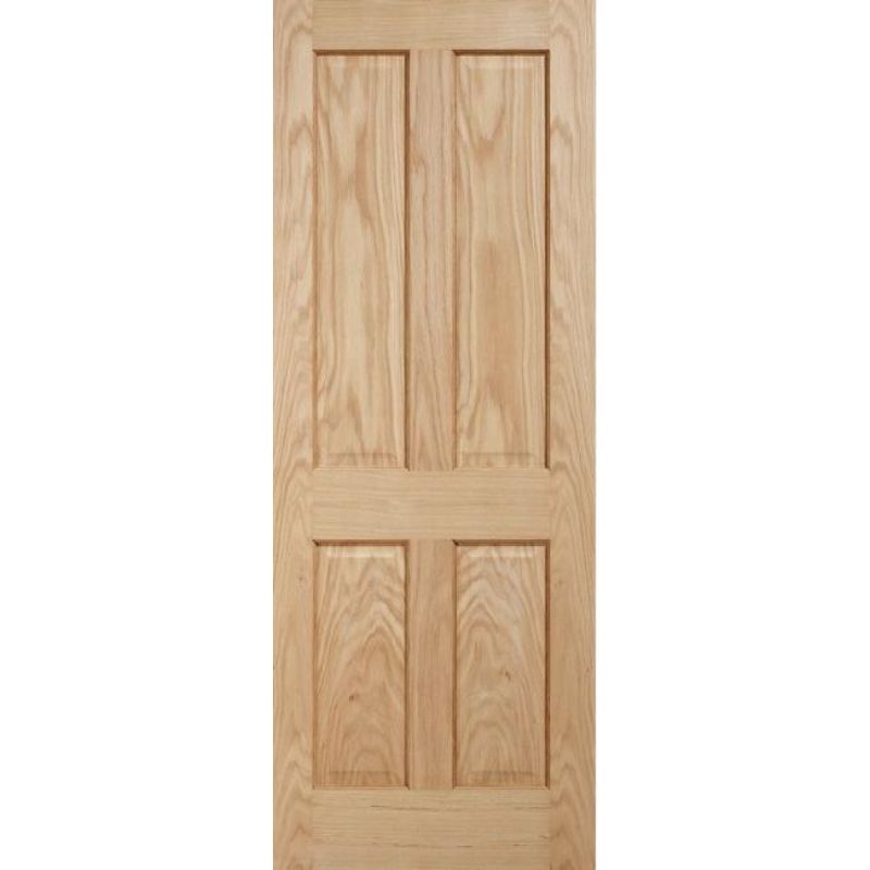 LPD Regency Oak 4 Panel Unfinished Internal Door - 2032 x 813 x 35mm ...