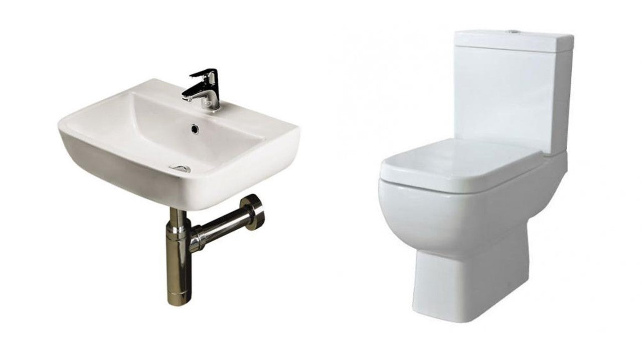 RAK Bathroom Suite Series 600 (Wall Hung Cloakroom Hand Basin 400mm, F ...